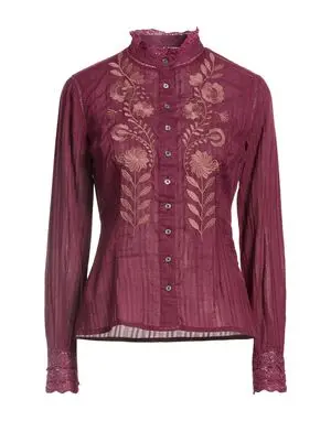 Antik Batik Embroidered Cotton Shirt - Red