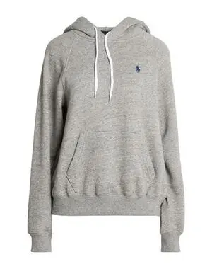 Polo Ralph Lauren Embroidered Logo Cotton Blend Hoodie - Grey