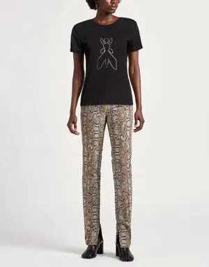 Patrizia Pepe Embellished Cotton T-shirt - Black