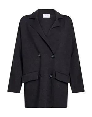 ANNA MOLINARI Blazer Charcoal Size Merino Wool - Grey