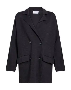 ANNA MOLINARI Blazer Charcoal Size Merino Wool