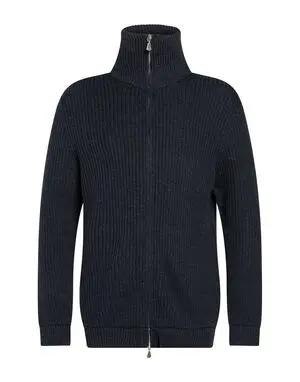 Alpha Studio Merino Wool Zip-up Cardigan - Grey