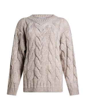 CARACTÈRE Cable-knit Wool Blend Sweater - Grey
