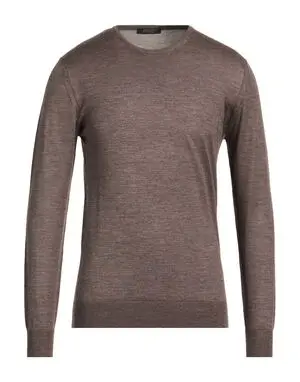 ARAGONA Sweater Light Brown Size Cashmere, Silk