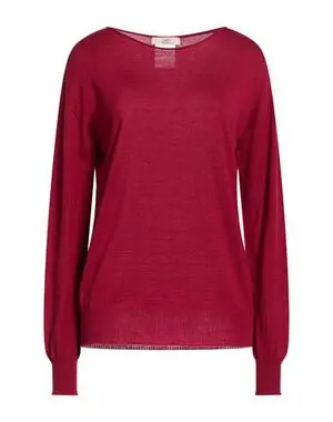 CARLA G. Sweater Burgundy Size Merino Wool - Red