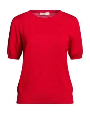 CARLA G. Sweater Size Merino Wool - Red