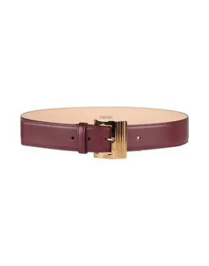 Versace Calfskin Belt With Gold Tone Buckle