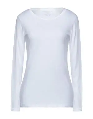 Majestic Filatures Long Sleeve Crewneck Cotton T-shirt - White