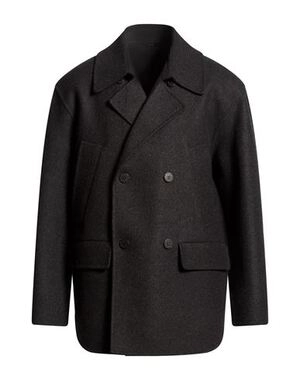 Fendi Virgin Wool Pea Coat - Charcoal