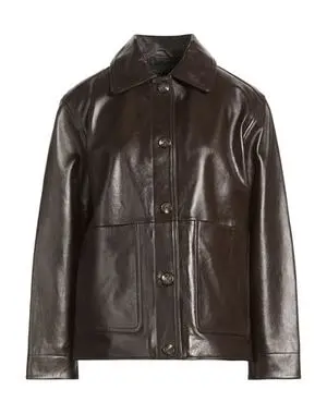 Rag & Bone Jacket Dark Size Leather - Brown