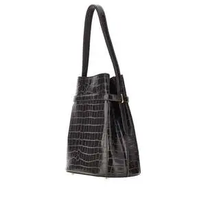 TOTEME Croco-embossed Leather Belted Bucket Bag