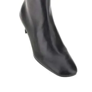 TOTEME Nappa Leather Ankle Boots - Black