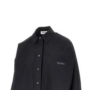 Attico Paneled Cotton Poplin Oversized Shirt