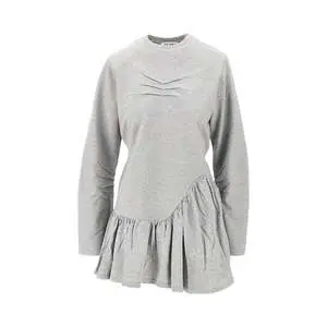 Attico Mélange Jersey Mini Dress - Grey