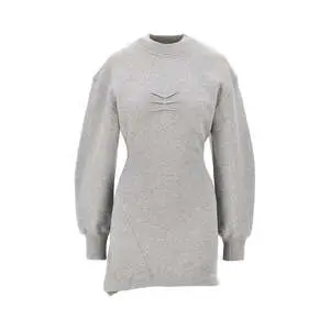 Attico Mèlange Cotton Mini Dress - Grey