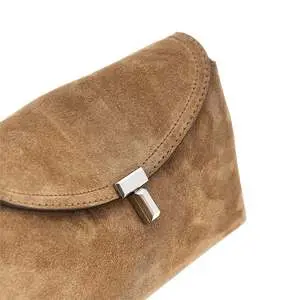 TOTEME Suede Leather 't-lock' Clutch
