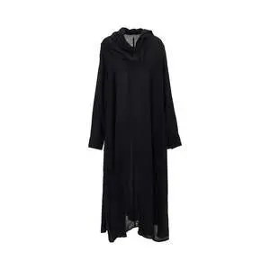 TOTEME Crepe De Chine Long Dress With Scarf Detail - Black