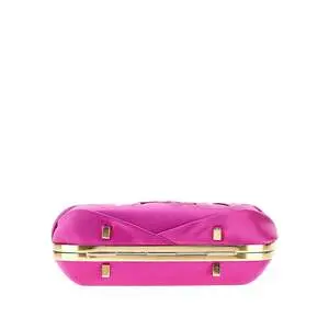 ROGER VIVIER Rose Motif Satin Clutch