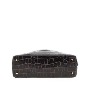 TOTEME Croco-embossed Leather T-lock Clutchc