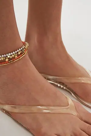 Jeffrey Campbell Jelly Thong Flip Flops - Clear