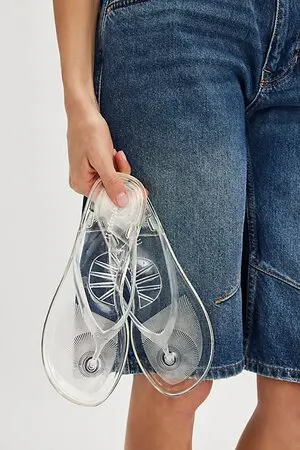 Jeffrey Campbell Jelly Thong Flip Flops - Clear
