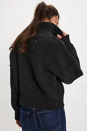 We The Free Chunky Knit Zip-up Cardigan - Ashes