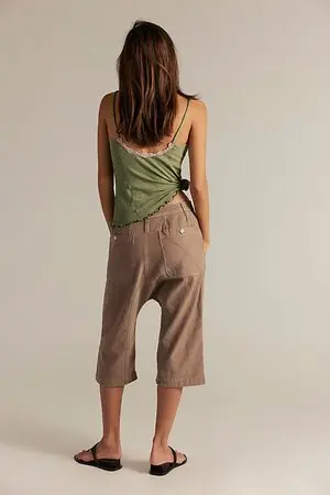 We The Free Maven Crop Harem Pants - Dusted Cocoa