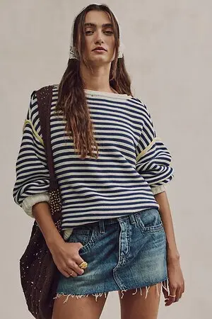 We The Free We The Free Asher Striped Pullover White Combo