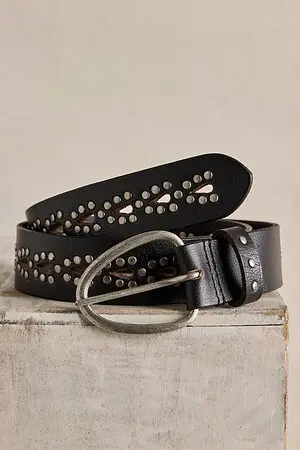 We The Free Preston Studded Leather Belt - Black