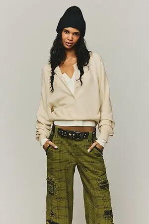 INTIMATELY Pointelle Button-front Long Sleeve Shirt - Sugar Swizzle