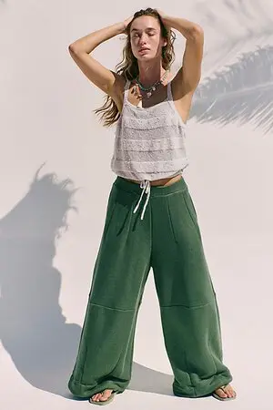 Free People Marlo Wide-leg Pants - Seaspray