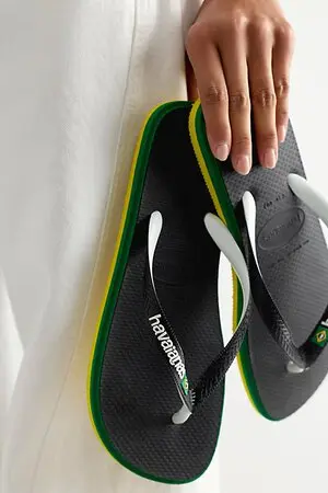 Havaianas Brazil Twist Flip Flops - Black