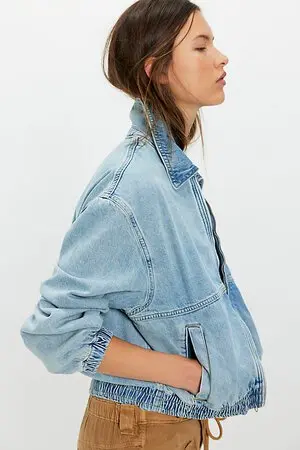 We The Free Birdie Denim Bomber Jacket