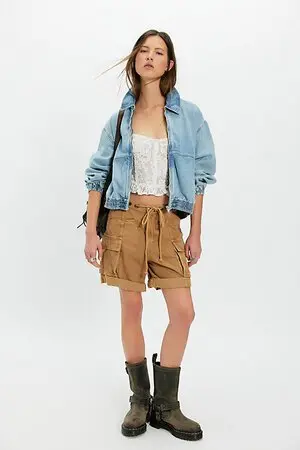 We The Free Birdie Denim Bomber Jacket