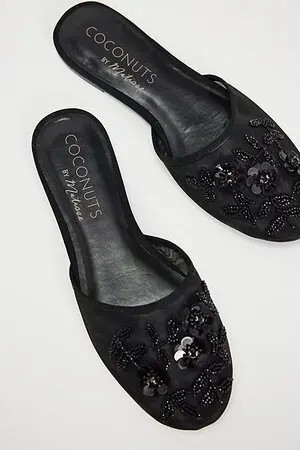Matisse Embellished Mesh Backless Mules