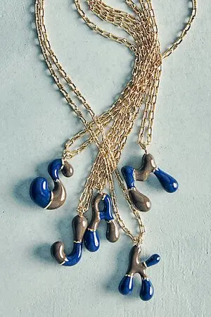 LOCAL ECLECTIC Bubble Letter Charm Necklace - A