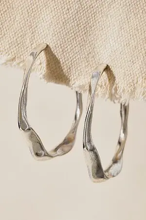 Free People Lodi Hoop Earrings Silver