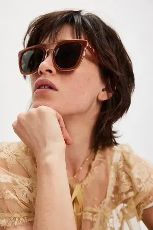 Free People Chloe Polarized Aviator Sunglasses