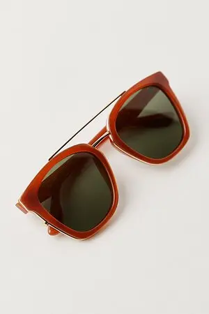 Free People Chloe Polarized Aviator Sunglasses