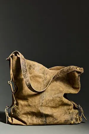 We The Free We The Free Dallas Distressed Suede Oversized Square Bag Sandblast Khaki