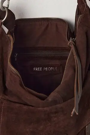 FP COLLECTION Oversized Palermo Suede Shoulder Bag