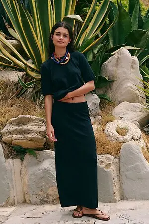 Free People Free-est Isabella Sweater Skirt Set Black