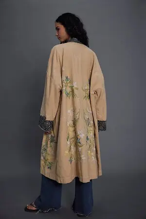 Free People Embroidered Duster Jacket