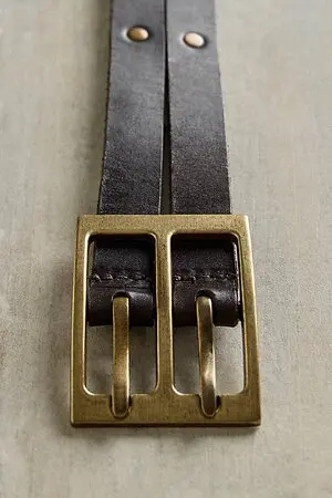 We The Free Double Buckle Studded Leather Belt