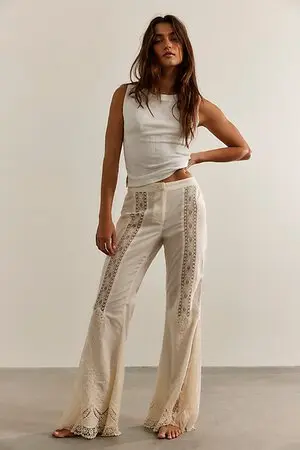 Free People Aliyah Lace Flare Pants