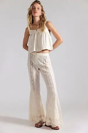 Free People Aliyah Lace Flare Pants