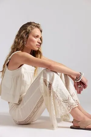 Free People Aliyah Lace Flare Pants