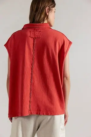 We The Free Keep On Polo Shirt - Flame Red
