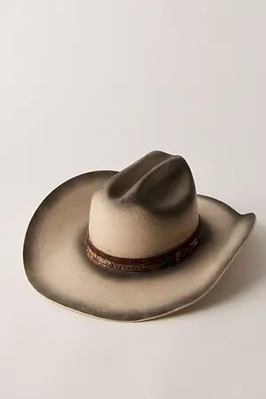 MOSSANT Felted Western Hat With Braided Trim