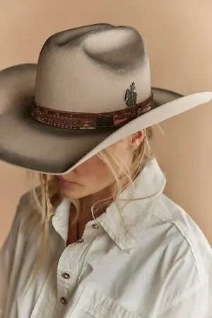 MOSSANT Felted Western Hat With Braided Trim